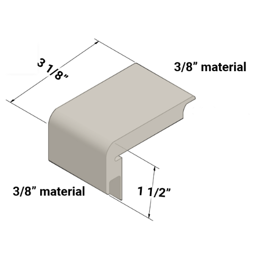 Tarkett Johnsonite 24 Grey Haze Double Undercut Carpet Stair Nose ...