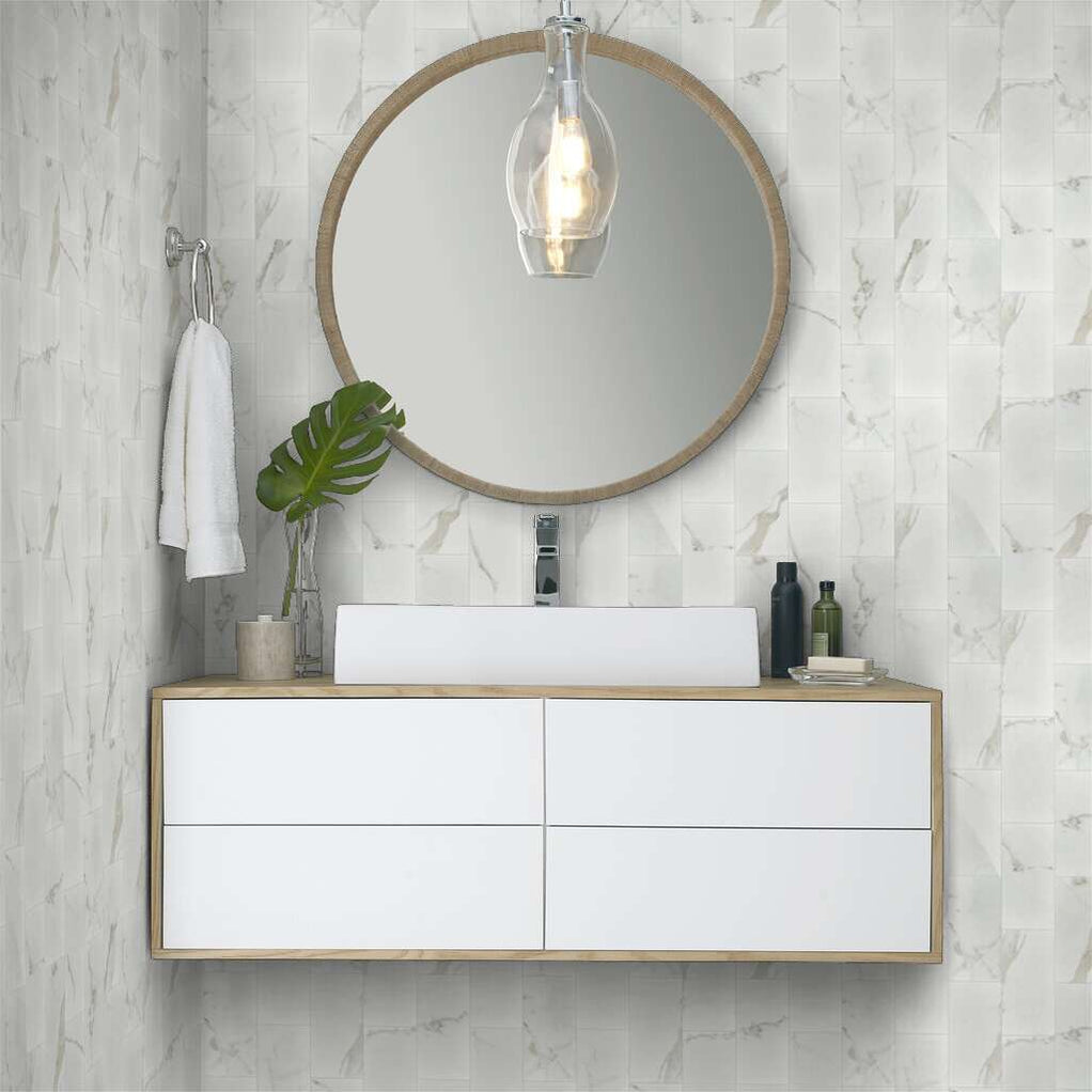 Shaw Maximus 00170 Calacatta Glossy Ceramic Tile | Lowest Price — Stone ...