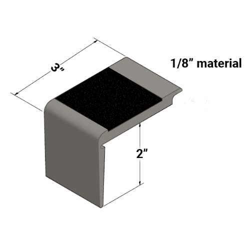 Tarkett Johnsonite 29 Moon Rock Visually Impaired Recessed Stair Nose ...