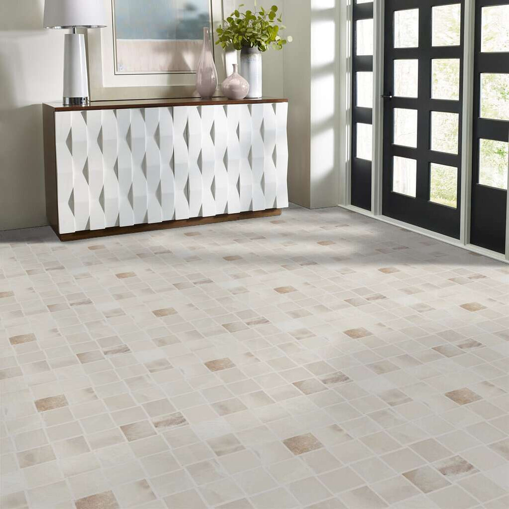 Shaw Gemstone 00152 Ivory Matte Porcelain Mosaic | Lowest Price — Stone ...