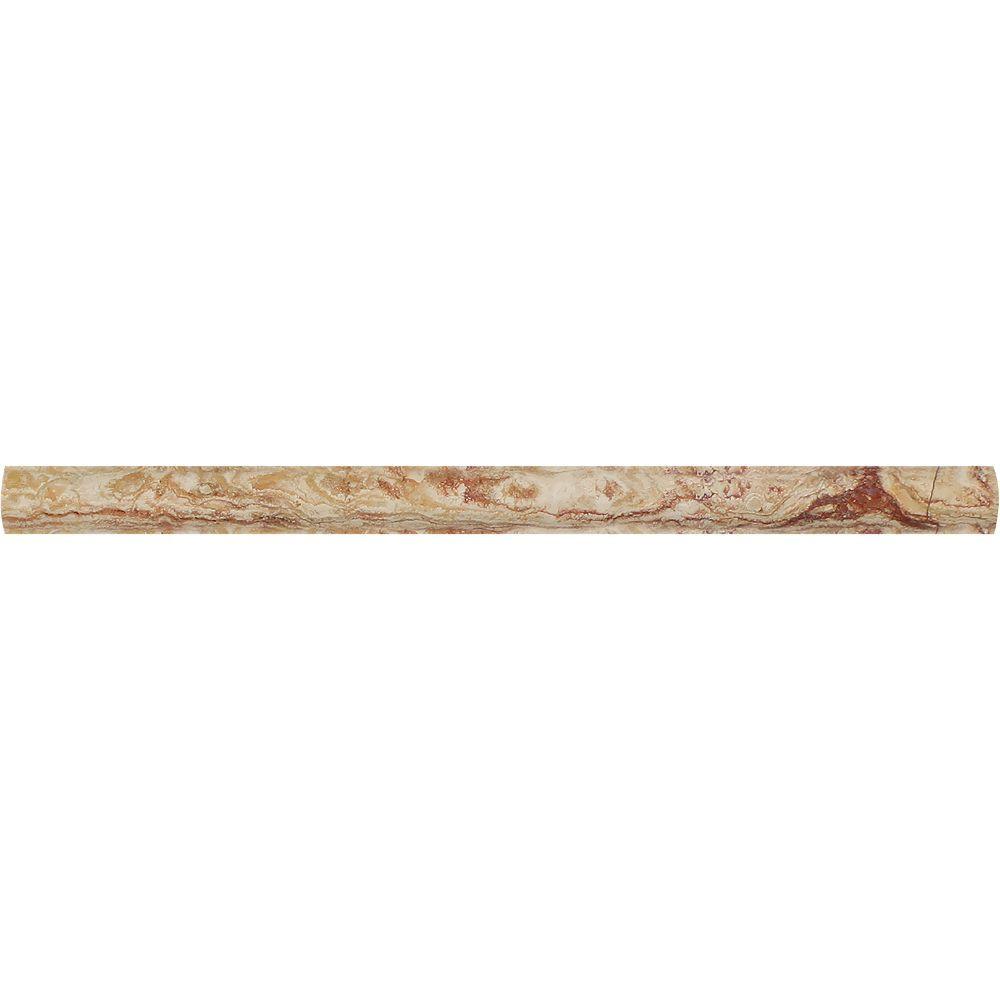 Valencia Travertine Liner - 3/4" x 12" Bullnose | Stone & Tile Shoppe