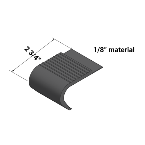 Tarkett Johnsonite 40 Black Vinyl Round Stair Nose | Lowest Price ...