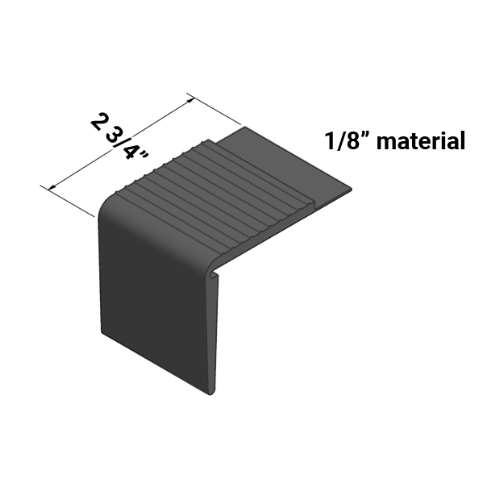 Tarkett Johnsonite 40 Black Vinyl Square Stair Nose | Lowest Price ...