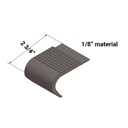 Tarkett Johnsonite 47 Brown Vinyl Round Stair Nose | Lowest Price ...
