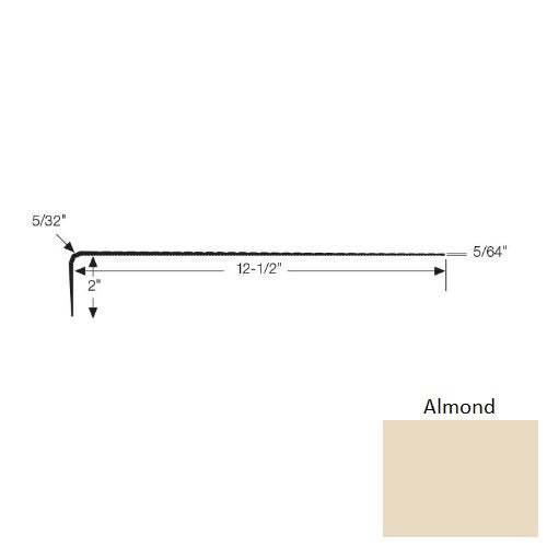 Flexco 022 Almond Ribbed Vinyl Stair Tread | Lowest Price — Stone ...