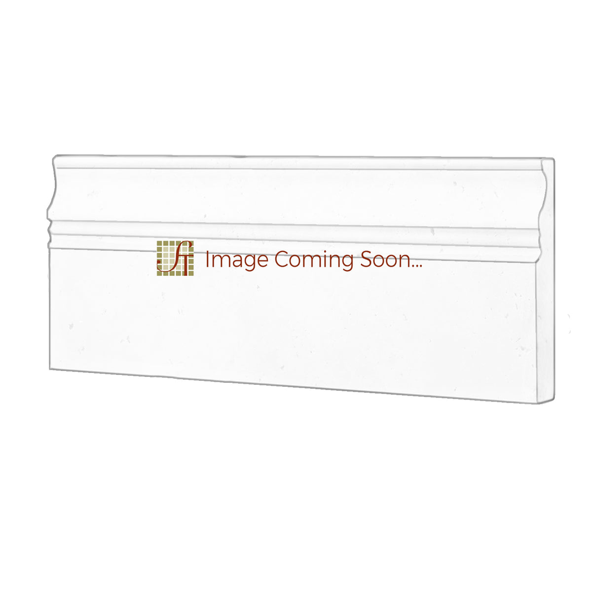 Full Baseboard Sample - Bianco Dolomite Marble Baseboard - 5" x 12" x ...