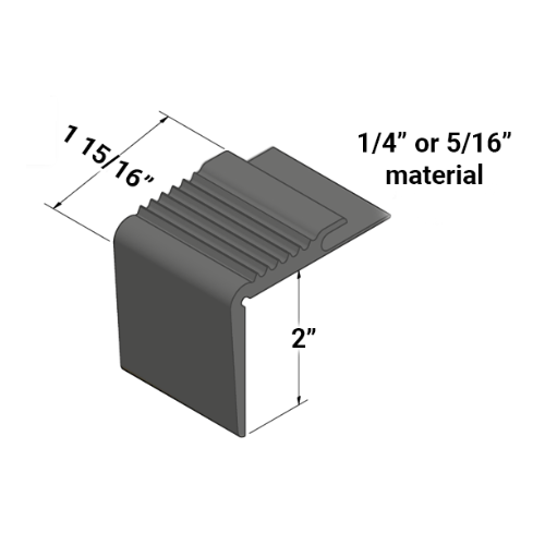 Tarkett Johnsonite 63 Burnt Umber Vinyl Recessed Stair Nose — Stone & Tile Shoppe, Inc.