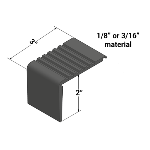 Tarkett Johnsonite 63 Burnt Umber Vinyl Recessed Stair Nose — Stone & Tile Shoppe, Inc.