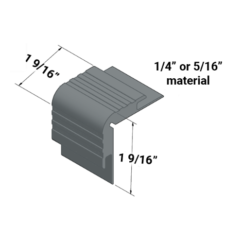 Tarkett Johnsonite 71 Storm Cloud Double Undercut Carpet Stair Nose ...
