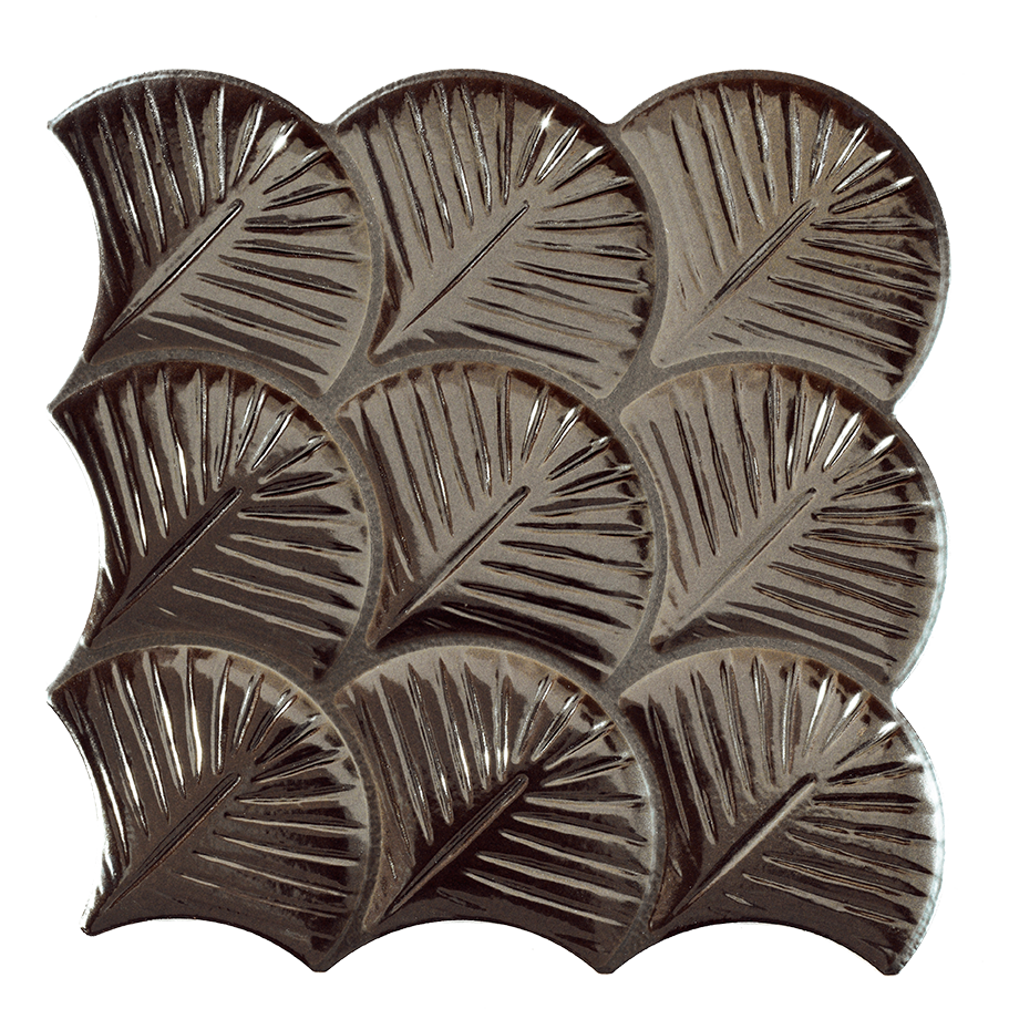 Tesoro Shell 3D Anthracite Textured Porcelain Tile | Lowest Price ...