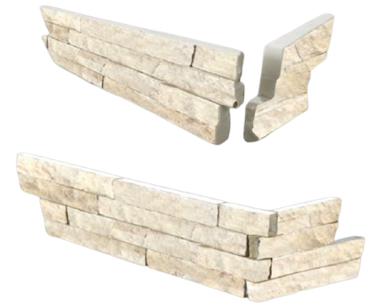 Antique Ivory Tumbled Travertine Ledgestone Corner | Lowest Price ...