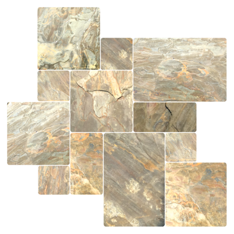 Antique Rustic Tumbled Slate Paver Versailles Pattern | Lowest Price ...