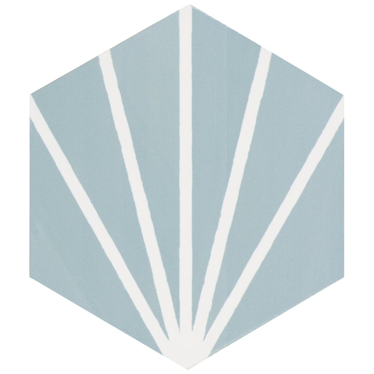 Radar Aquamarina Striated Hexagon Porcelain Tile | Lowest Price — Stone ...