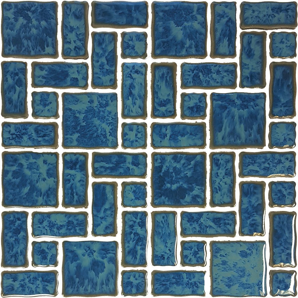 Tesoro Aquatica Reflection Atlantic Green Glossy Porcelain Mosaic ...