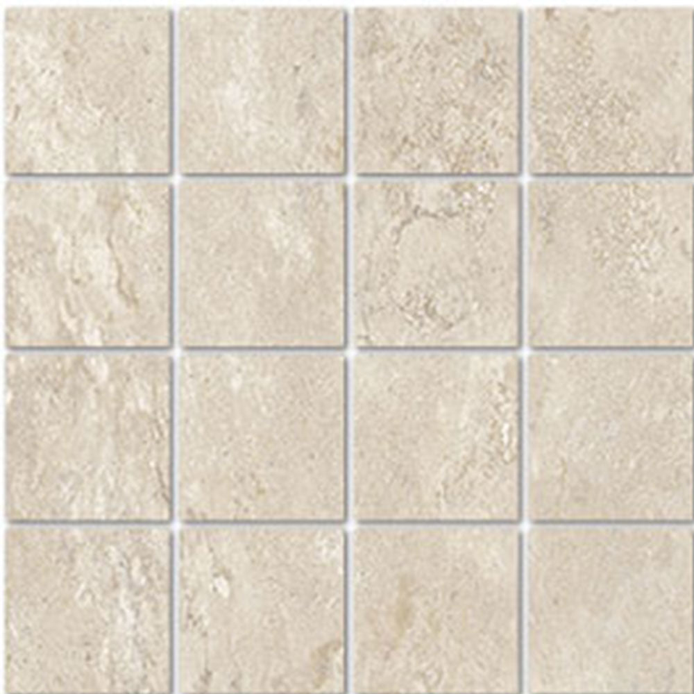Full Sheet Sample - Rock Avorio Porcelain Mosaic - 3" x 3" Matte & Tex — Stone & Tile Shoppe, Inc.