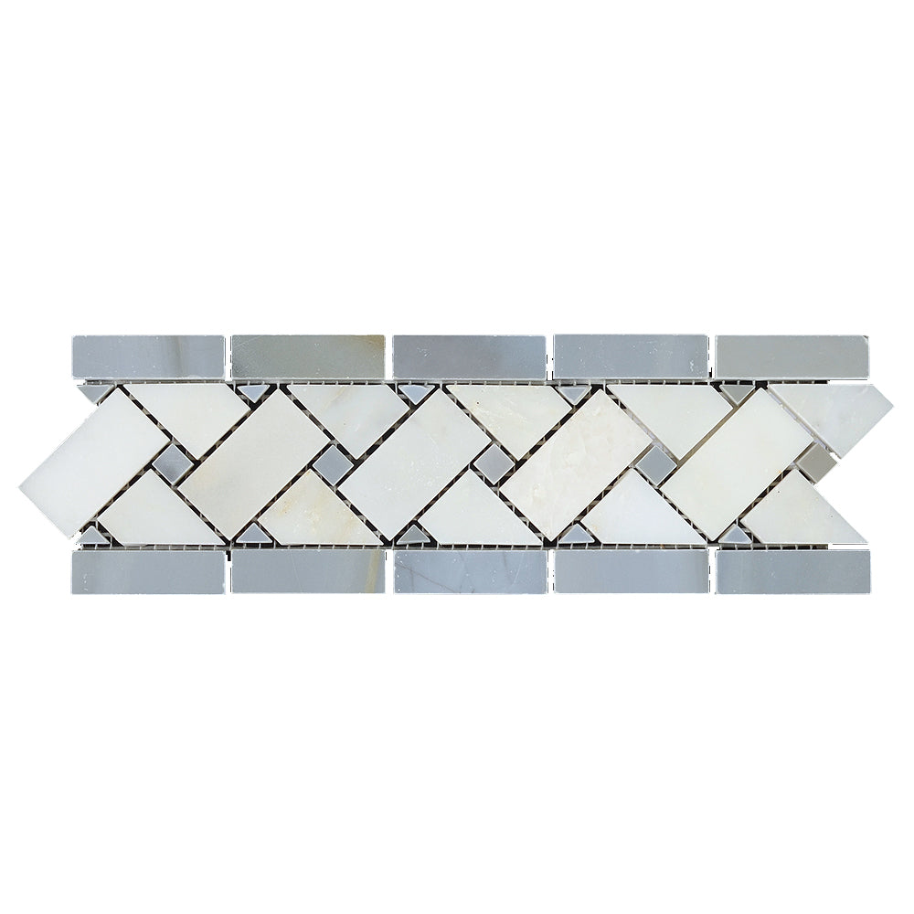 White Carrara Polished Marble Border | Lowest Price — Stone & Tile ...