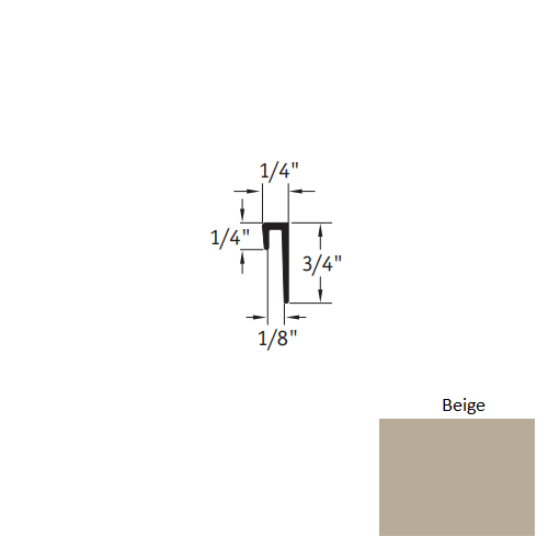 Tarkett Johnsonite 49 Beige PVC Square Top Cove Cap | Lowest Price ...