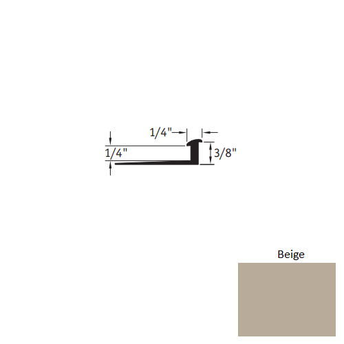 Tarkett Johnsonite 49 Beige PVC Slim Line Transition | Lowest Price ...
