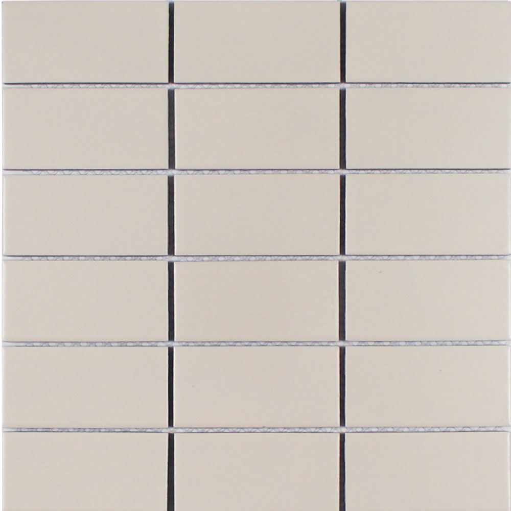Full Sheet Sample - Gallery Biscuit Stacked Porcelain Mosaic - 2" x 4 ...