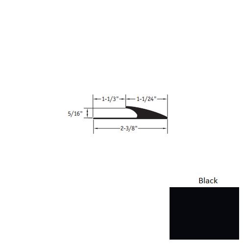 Tarkett Johnsonite 40 Black PVC Edge Guard | Lowest Price — Stone ...