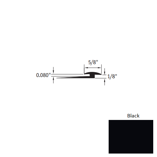 Tarkett Johnsonite 40 Black PVC Slim Line Transition | Lowest Price ...