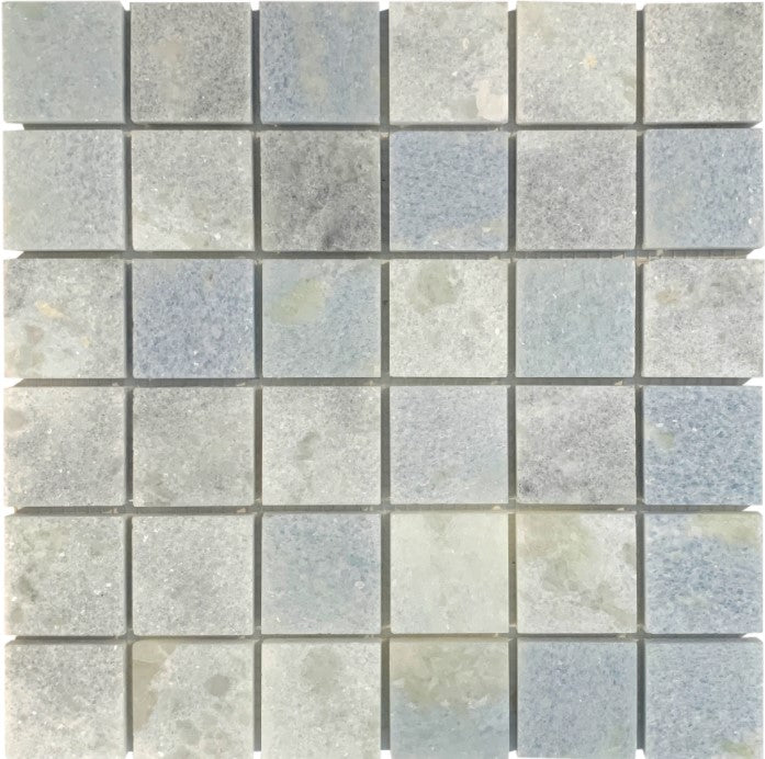 Full Sheet Sample - Blue Celeste Marble Mosaic - 2" x 2" x 3/8" Polish ...