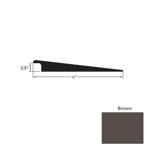 Tarkett Johnsonite 47 Brown PVC Wheeled Traffic Transition — Stone ...