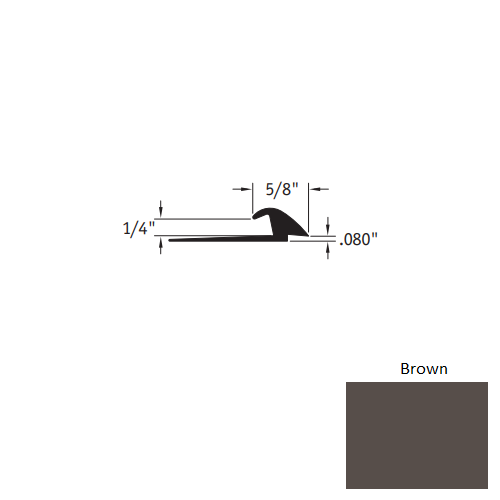 Tarkett Johnsonite 47 Brown PVC Slim Line Transition | Lowest Price ...
