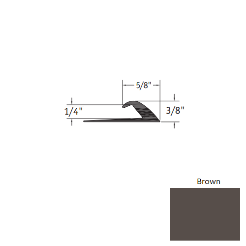 Tarkett Johnsonite 47 Brown PVC Slim Line Transition | Lowest Price ...