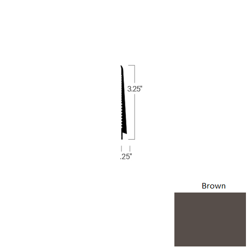 Tarkett Johnsonite 47 Brown Tightlock Carpet Rubber Base — Stone & Tile ...