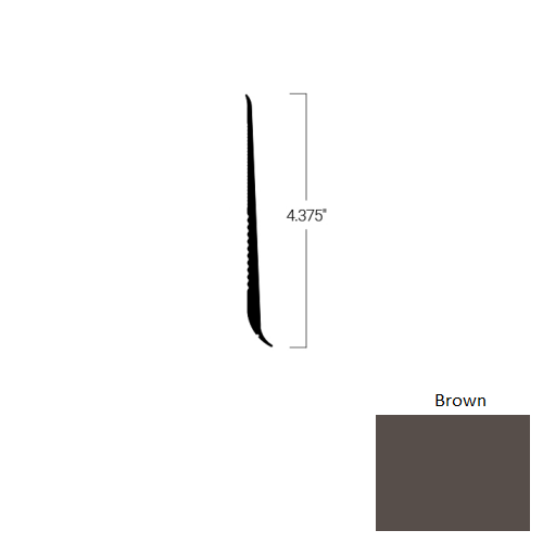Tarkett Johnsonite 47 Brown Tightlock Resilient Rubber Base — Stone ...