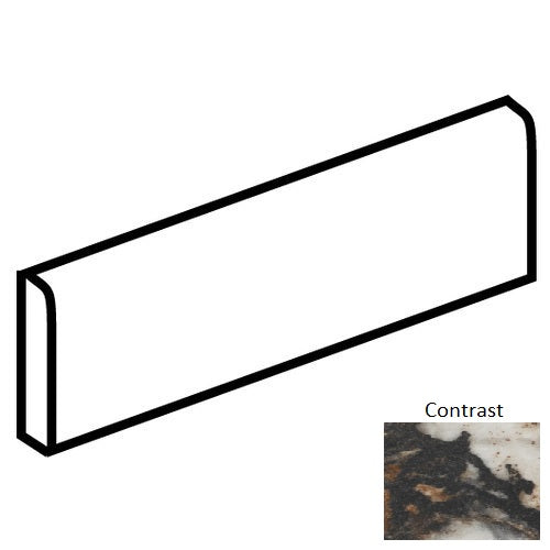 American Olean Foyer FY03 Contrast Matte & Polished Porcelain Bullnose ...