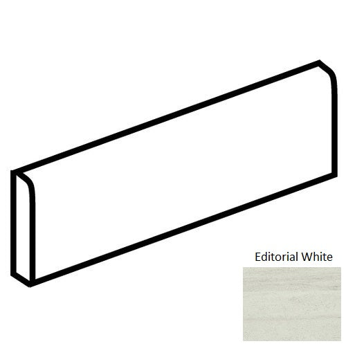 Daltile Articulo AR06 Editorial White Matte & Polished Bullnose ...