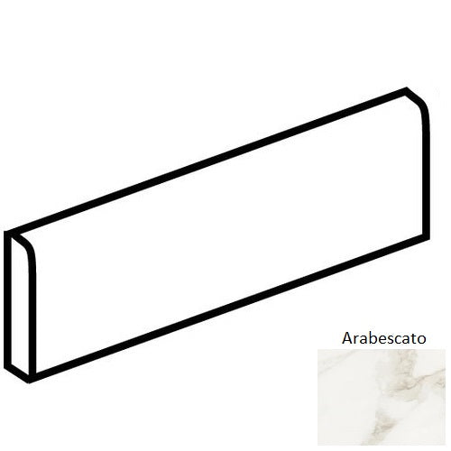 Marazzi Marble Obsession MB20 Arabescato Matte & Polished Bullnose ...