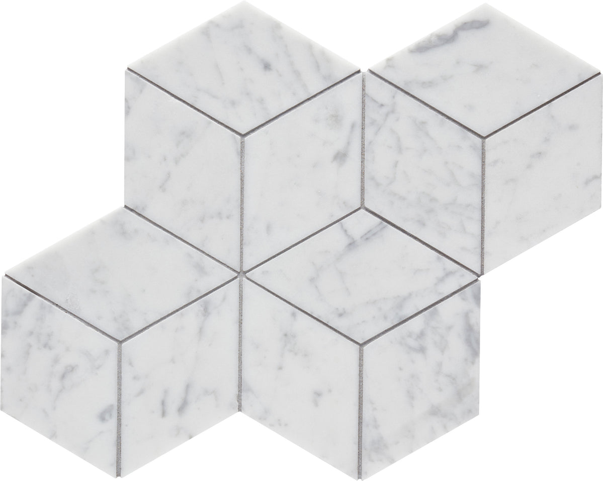 Arizona Tile Completa Bianco Venatino Honed Marble Mosaic — Stone ...