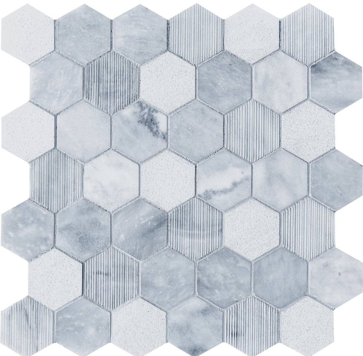 Arizona Tile Completa Sky Blue Multi Finish Marble Mosaic — Stone ...