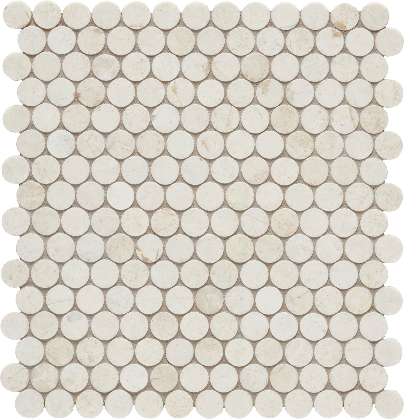 Calacatta Gold Marble Mosaic - Penny Round | Stone & Tile Shoppe