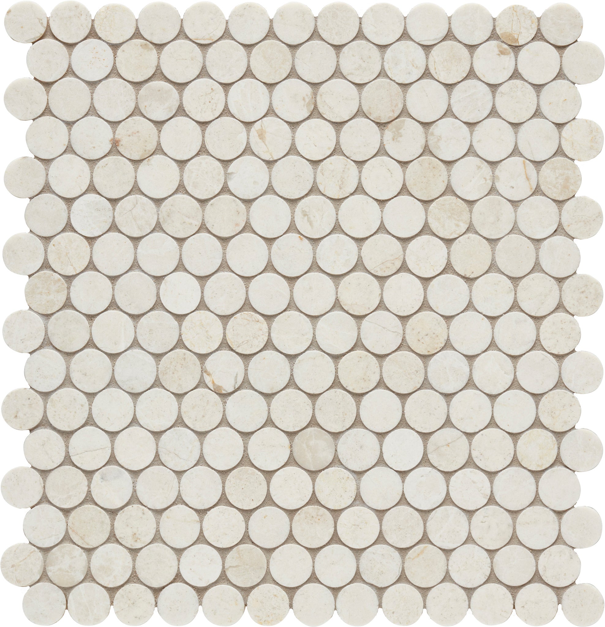 Calacatta Gold Marble Mosaic - Penny Round | Stone & Tile Shoppe