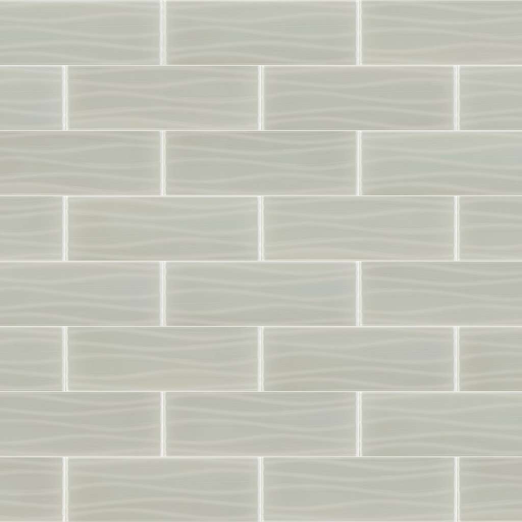 Shaw Cardinal 00250 Mist Wave Glossy Glass Tile | Lowest Price — Stone ...