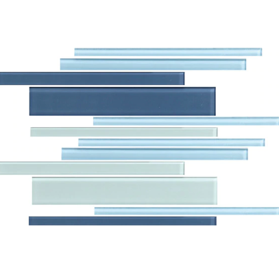 Daltile Color Wave Classic Blends CW27 Winter Blues Interlocking Mosaic ...