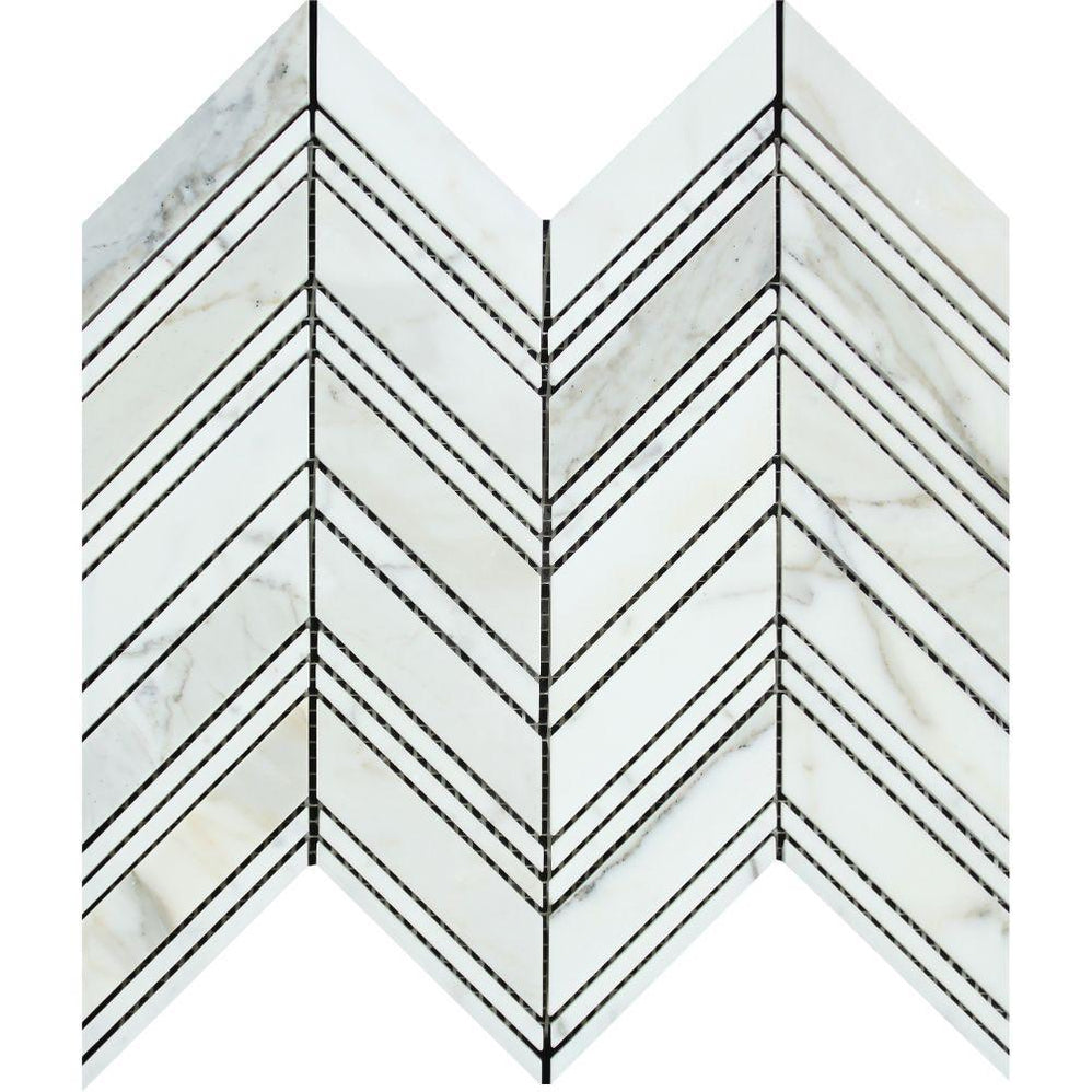 Basalt Dark Basalt Mosaic - Mini Chevron | Stone & Tile Shoppe