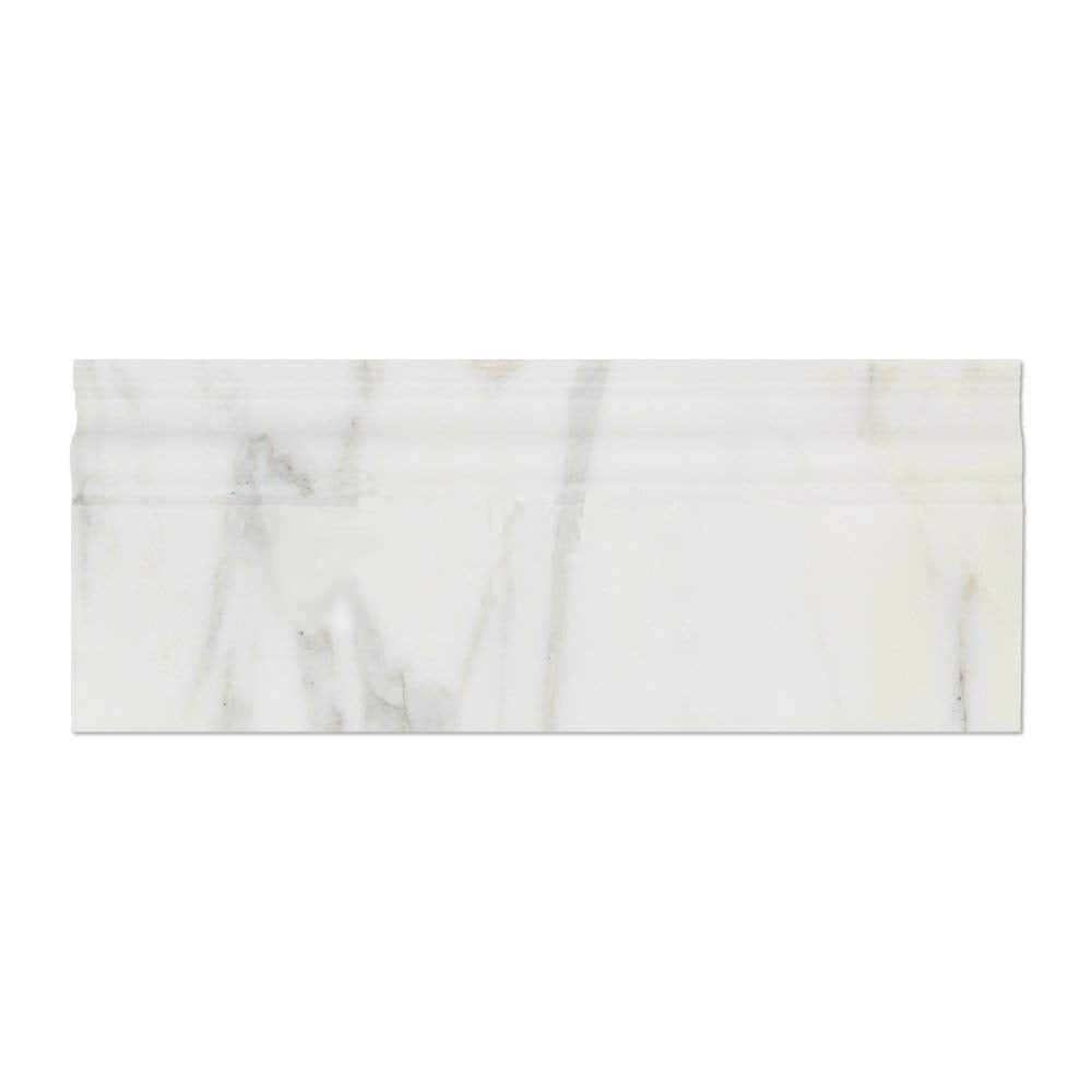 Oriental White Marble Baseboard - 4" x 12" | Stone & Tile Shoppe