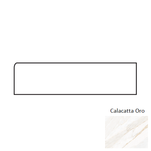 Tesoro Icaro Calacatta Oro Matte & Polished Porcelain Bullnose — Stone ...