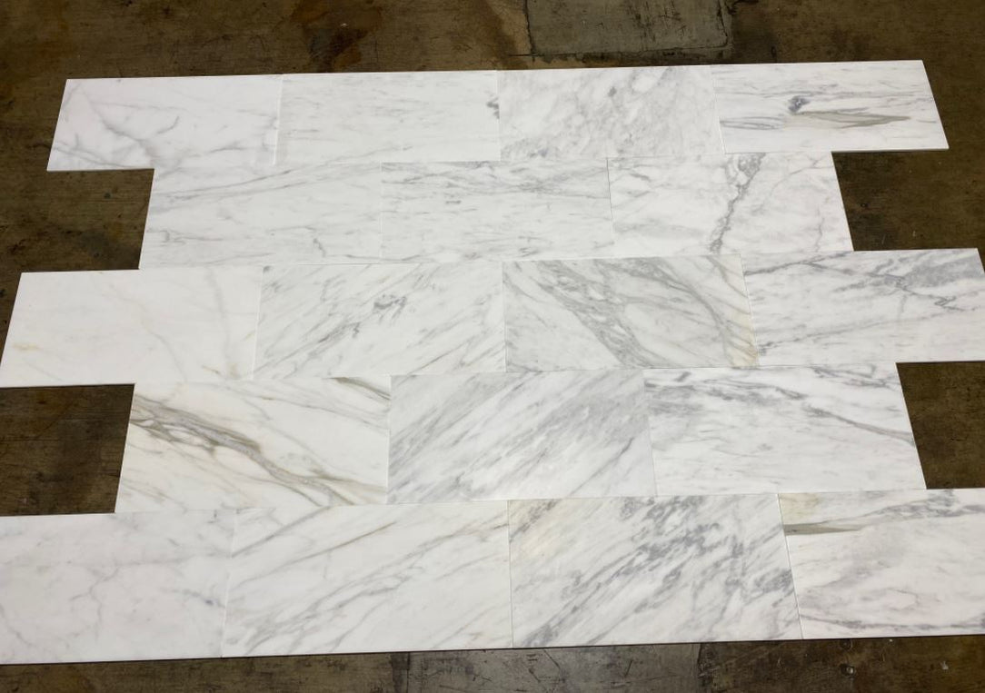 Calacatta Caldia Honed Marble Tile | Lowest Price — Stone & Tile Shoppe ...