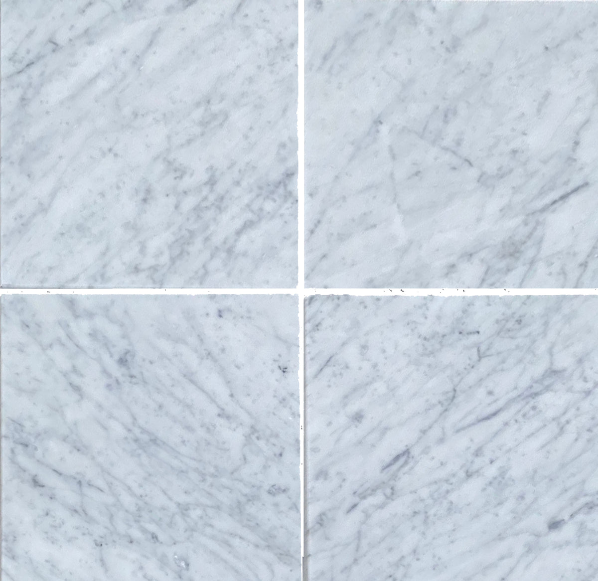 Full Tile Sample - White Carrara CD Marble Tile - 12" x 12" x 3/8" Pol ...