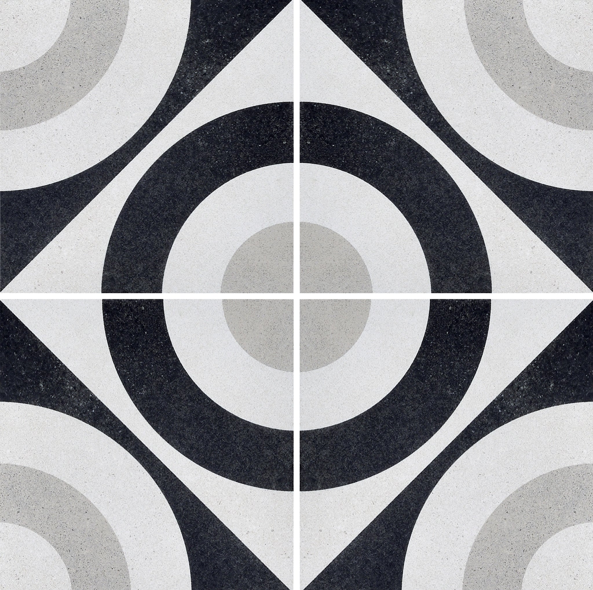 Arizona Tile Cementine Black & White 5 Natural Porcelain Tile — Stone ...