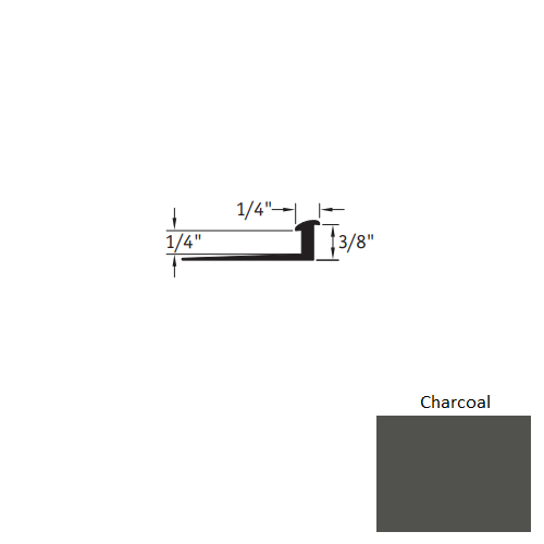 Tarkett Johnsonite 20 Charcoal PVC Slim Line Transition | Lowest Price ...