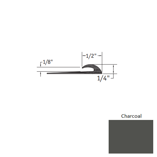 Tarkett Johnsonite 20 Charcoal PVC Slim Line Transition | Lowest Price ...