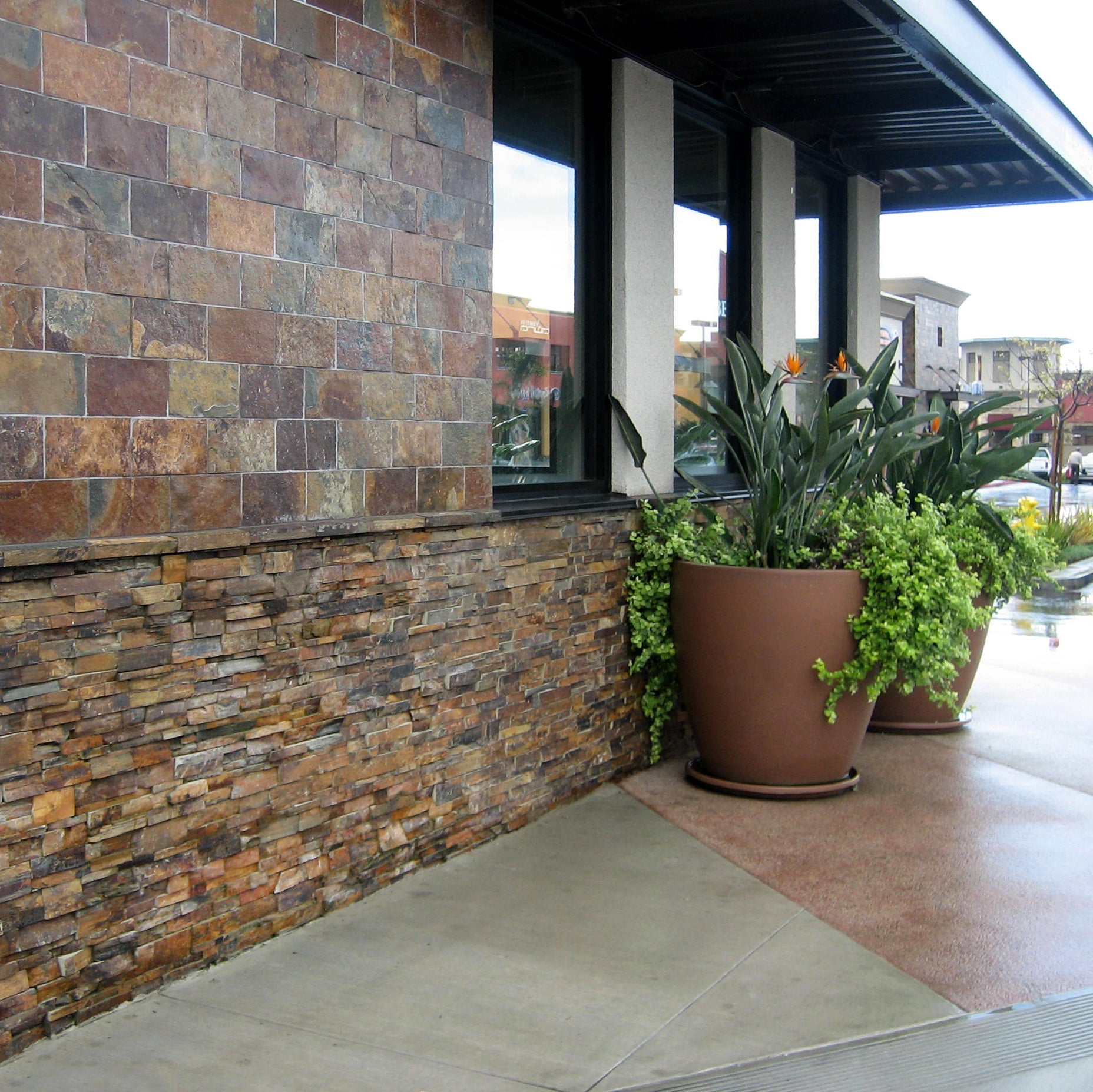 China Multi Color Natural Cleft Face, Gauged Back Slate Ledgestone ...