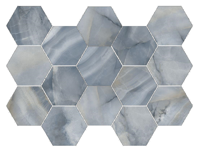 Happy Floors Athena Cielo Natural & Polished Porcelain Mosaic — Stone ...